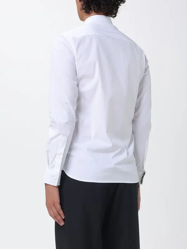 Burberry Slim Fit Stretch Cotton Poplin Shirt With French Collar