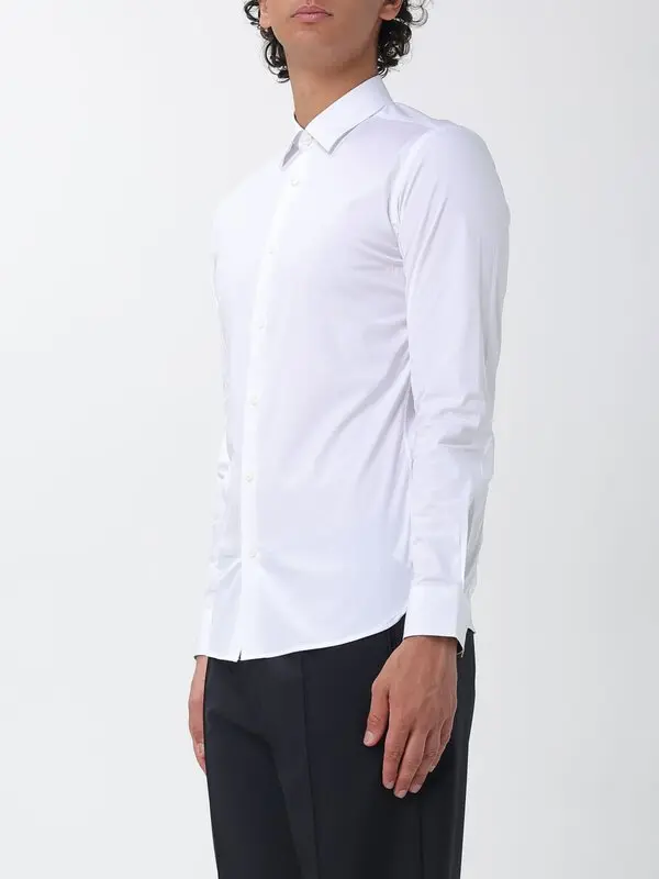 Burberry Slim Fit Stretch Cotton Poplin Shirt With French Collar