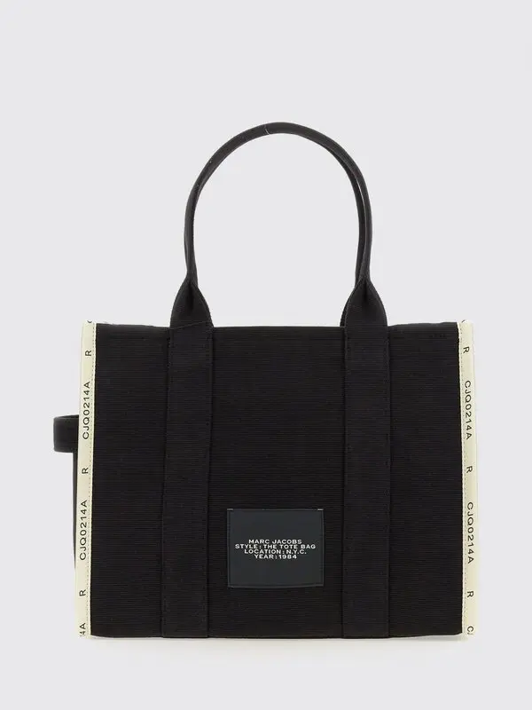 Marc Jacobs The Tote Bag N Canvas With Jacquard Logo - Black