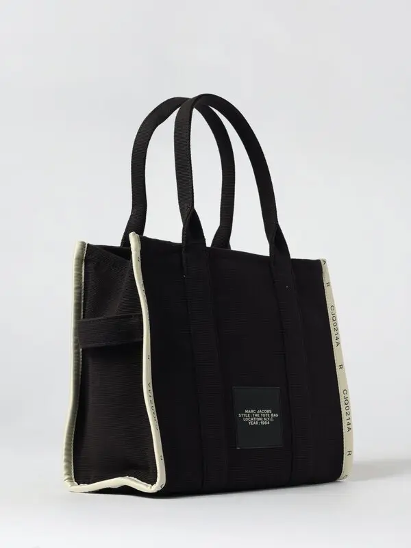 Marc Jacobs The Tote Bag N Canvas With Jacquard Logo - Black