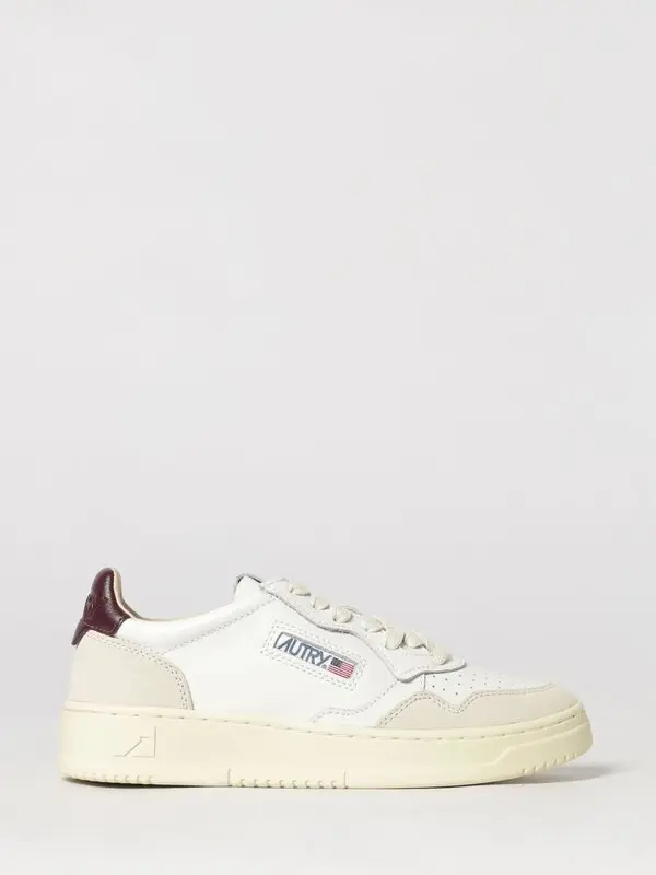 AUTRY Medalist Low Lace-up Leather Sneakers With Perforated Toe - Burnt