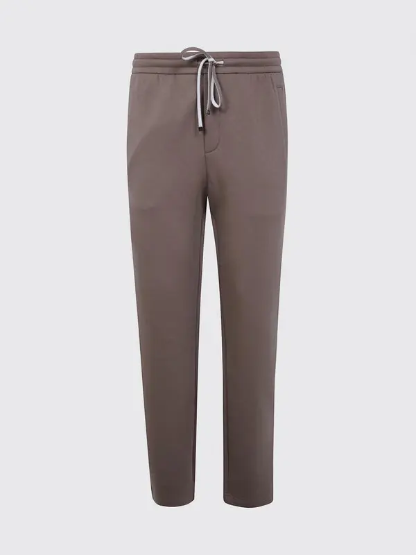 Emporio Armani Tailored Drawstring Trousers - Mud