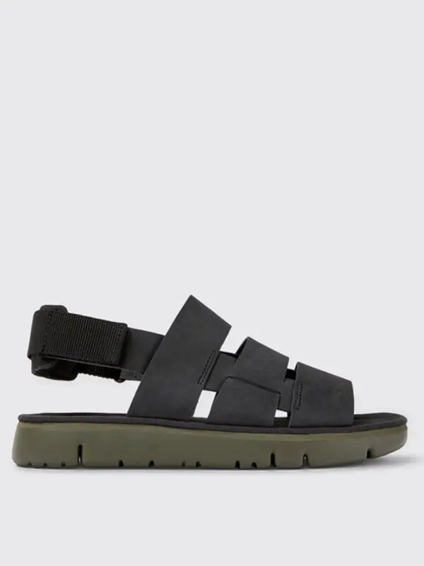 Camper Oruga Leather Sandals - Black