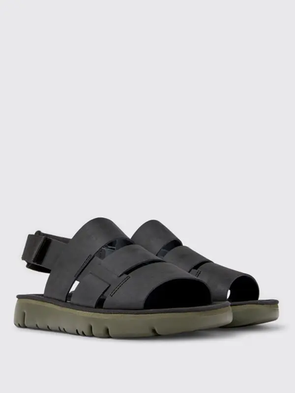 Camper Oruga Leather Sandals - Black