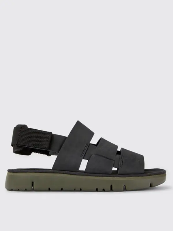 Camper Oruga Leather Sandals - Black