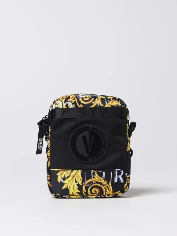 Versace Baroque Print Shoulder Bag - Black