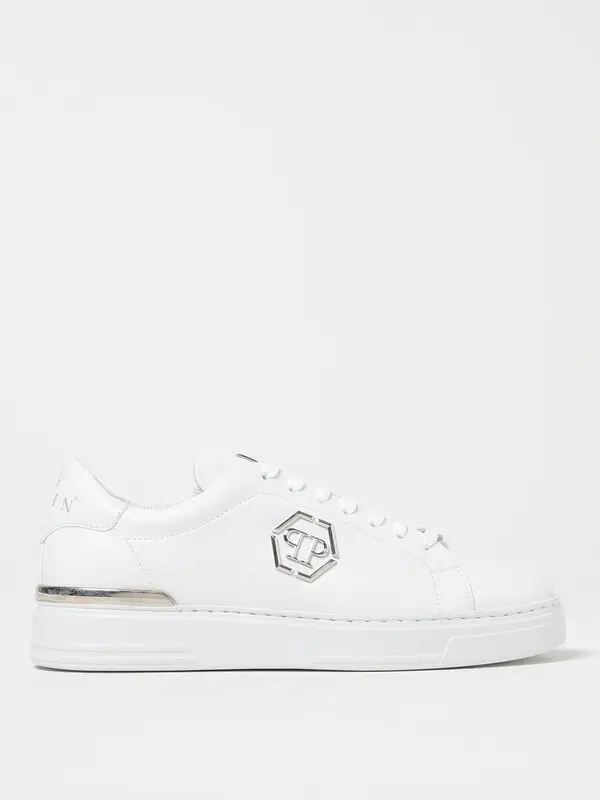 Philipp Plein Leather Lace-up Sneakers - White