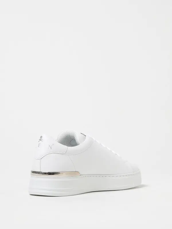 Philipp Plein Leather Lace-up Sneakers - White