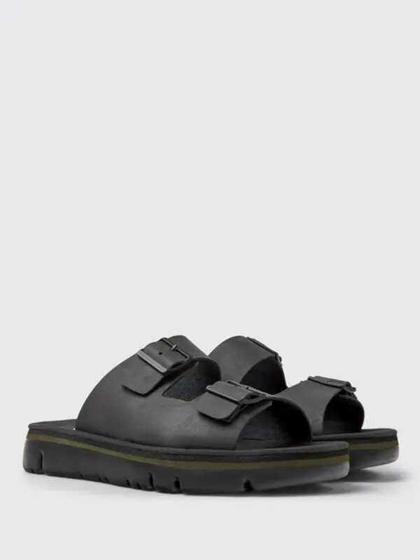 Camper Oruga Leather Sandals - Black