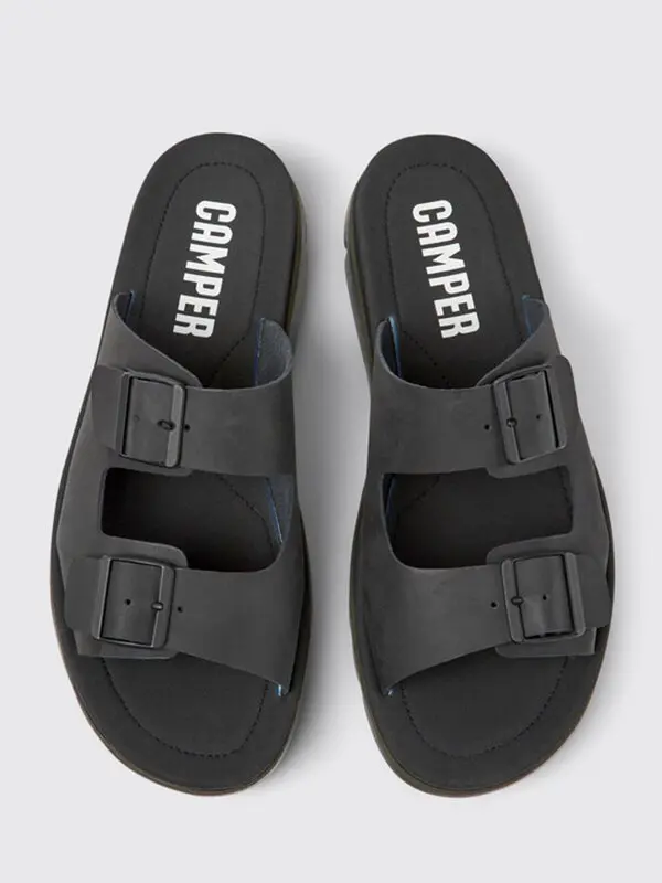 Camper Oruga Leather Sandals - Black