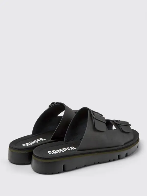 Camper Oruga Leather Sandals - Black