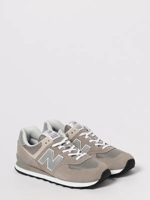 NEW BALANCE 574 Suede And Mesh Lace Up Sneakers - Grey