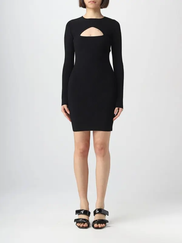 Dsquared2 Ribbed Cut-out Mini Dress - Black
