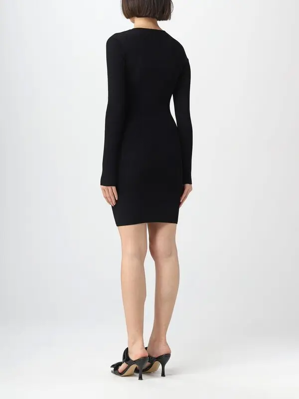 Dsquared2 Ribbed Cut-out Mini Dress - Black