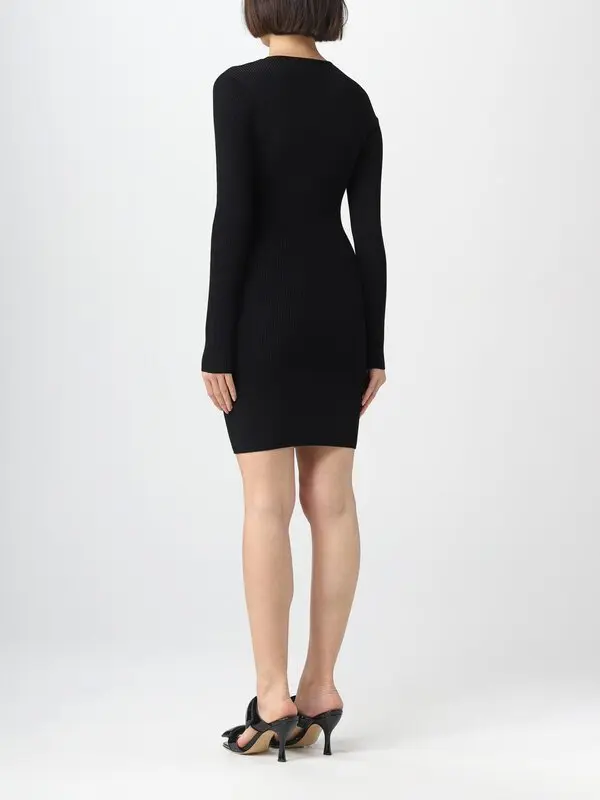 Dsquared2 Ribbed Cut-out Mini Dress - Black