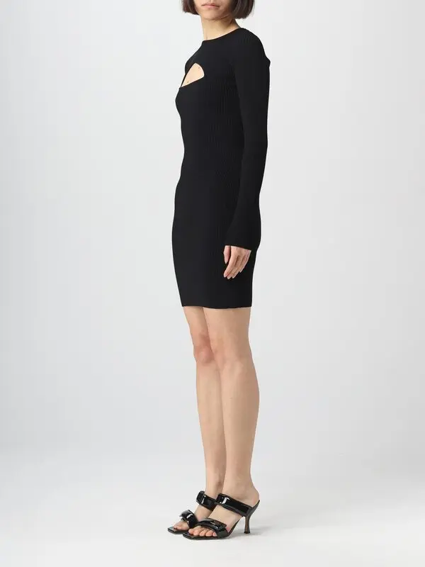Dsquared2 Ribbed Cut-out Mini Dress - Black