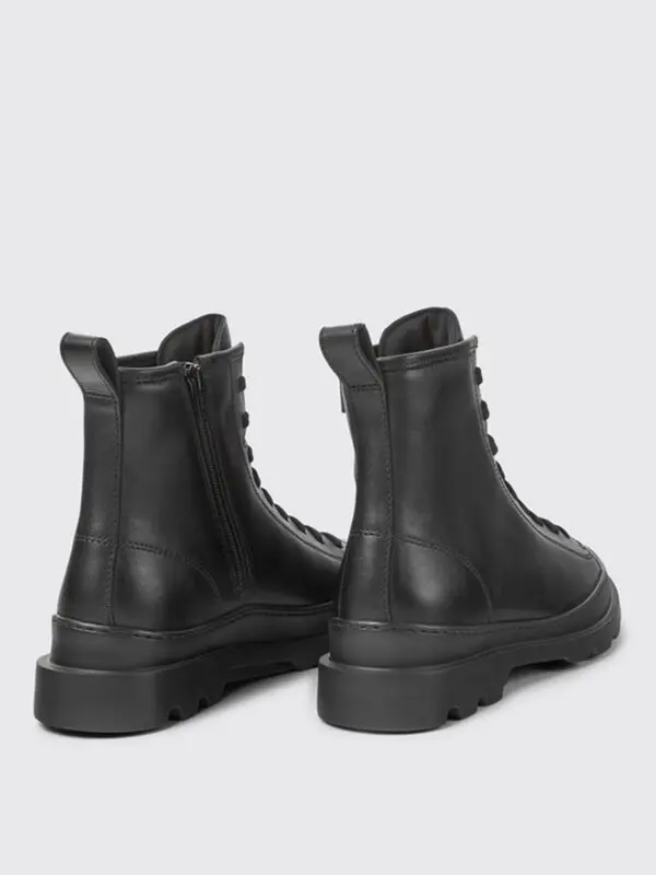 Camper Lace-up Combat Boots - Black