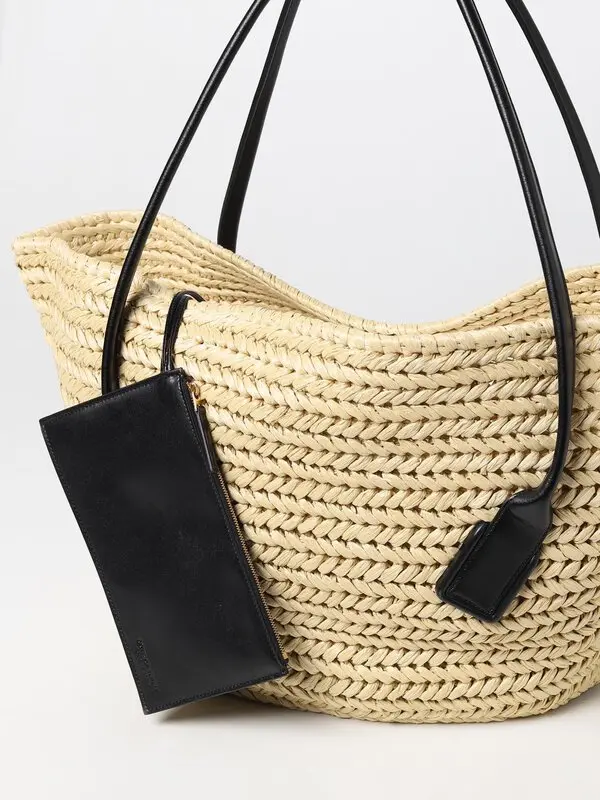 Bottega Veneta Medium Arco Raffia Tote Bag