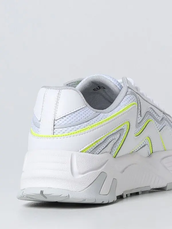 MSGM Leather And Mesh Sneakers - White