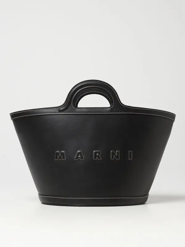 Marni Leather Tote Bag - Black
