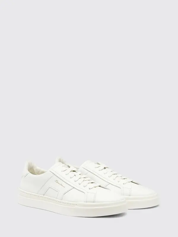 Santoni Leather Sneakers - White