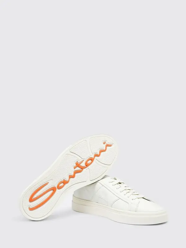 Santoni Leather Sneakers - White