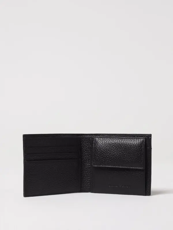 Emporio Armani Wallet In Grained Leather - Black