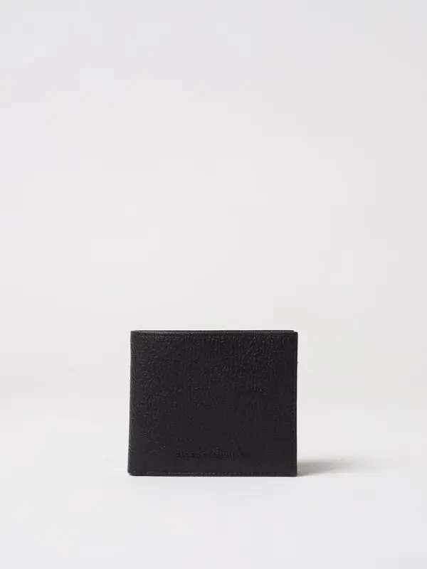 Emporio Armani Wallet In Grained Leather - Black
