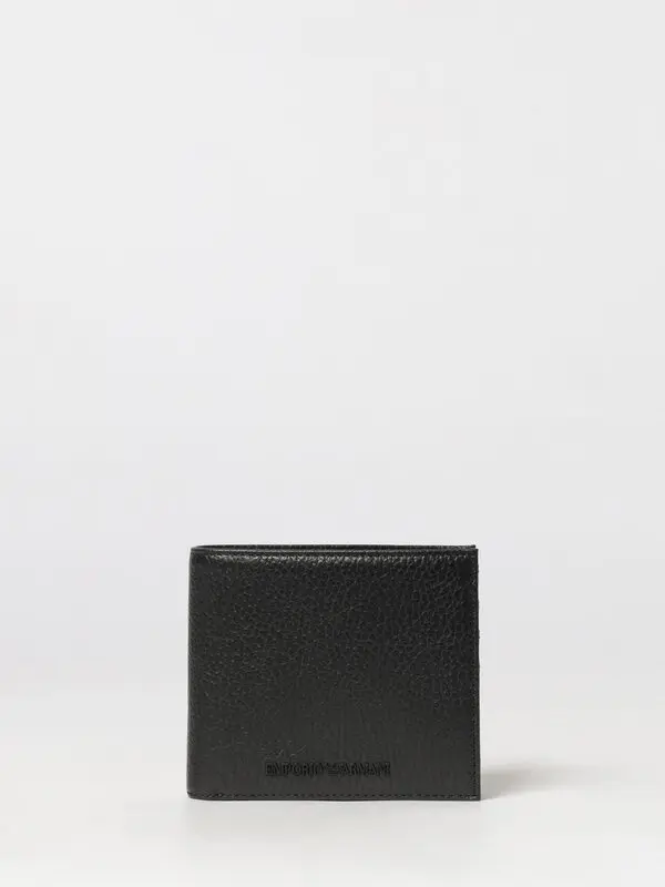 Emporio Armani Wallet In Grained Leather - Black