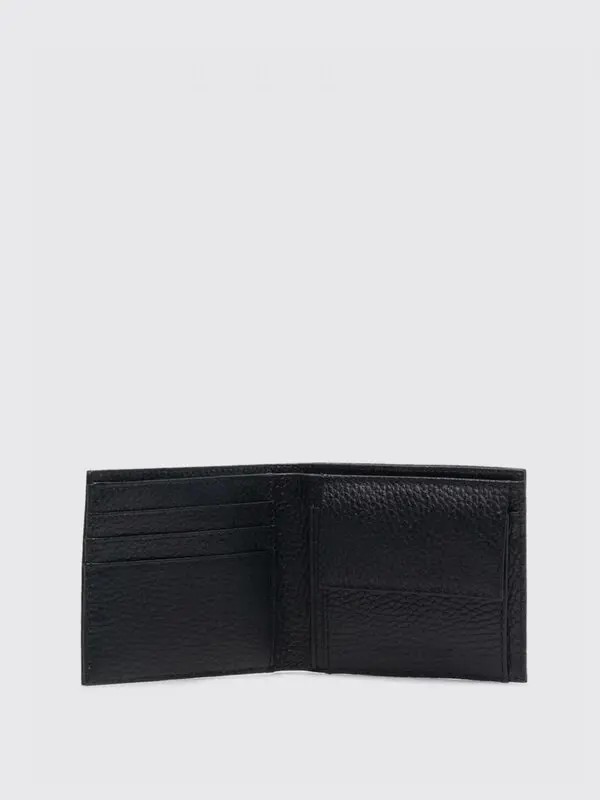 Emporio Armani Wallet In Grained Leather - Black
