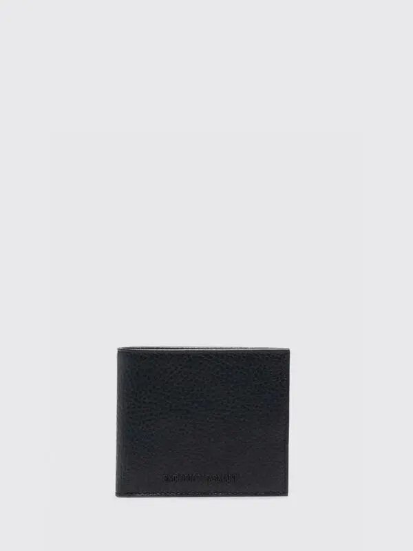 Emporio Armani Wallet In Grained Leather - Black