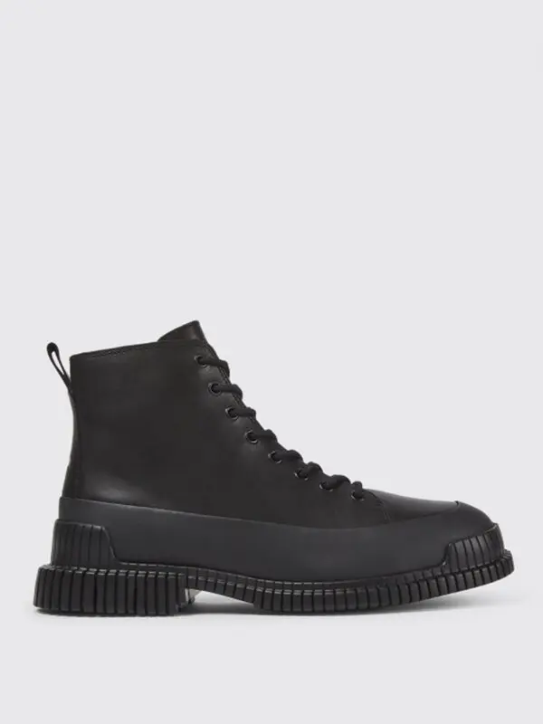 Camper Pix Ankle Boot In Full Grain Calfskin - Black