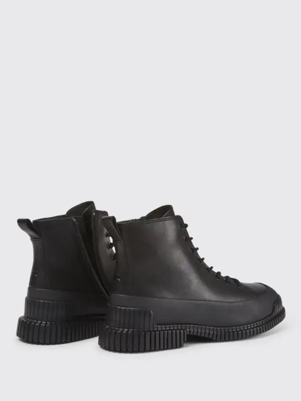 Camper Pix Ankle Boot In Full Grain Calfskin - Black