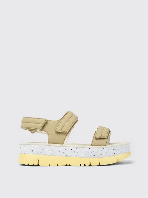 Camper Oruga Up Sandals In Leather - Beige