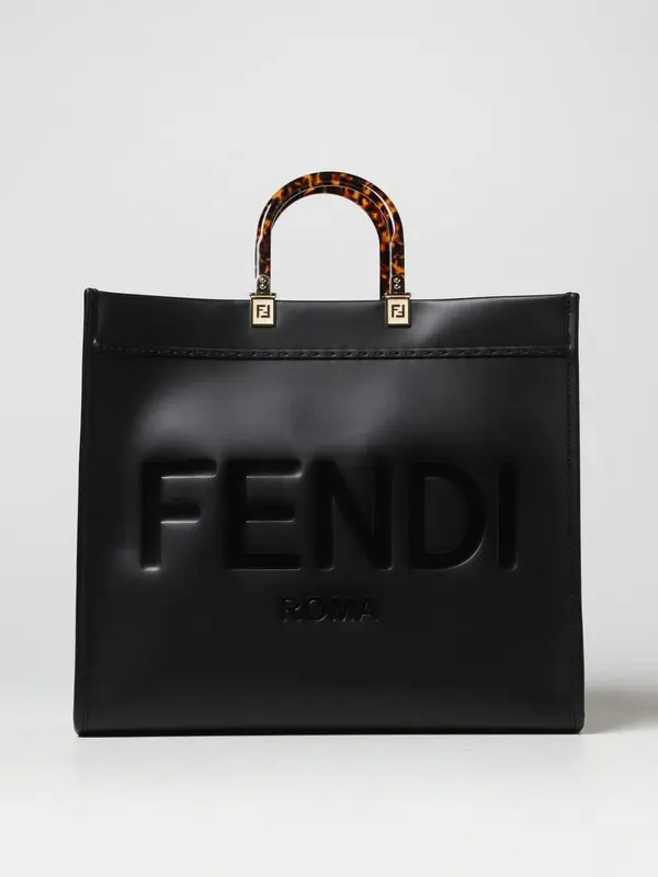 希少品✨FENDIビンテージ　ビジネスバッグ　トートバッグ　ライン　ロゴ Fendi Sunshine Bag With Embossed Logo Lettering - Black | Editorialist
