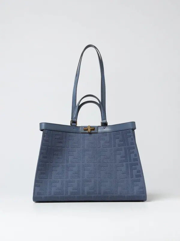 Fendi X-tote Bag In Canvas With Thread-embroidered Ff Monogram