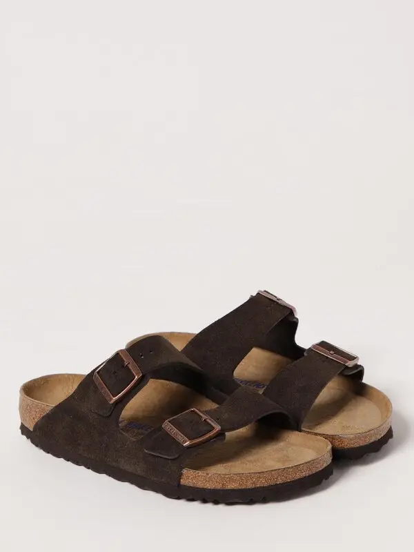 BIRKENSTOCK Arizona Suede Sandals With Adjustable Buckles - Brown