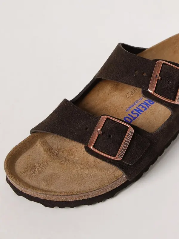 BIRKENSTOCK Arizona Suede Sandals With Adjustable Buckles - Brown