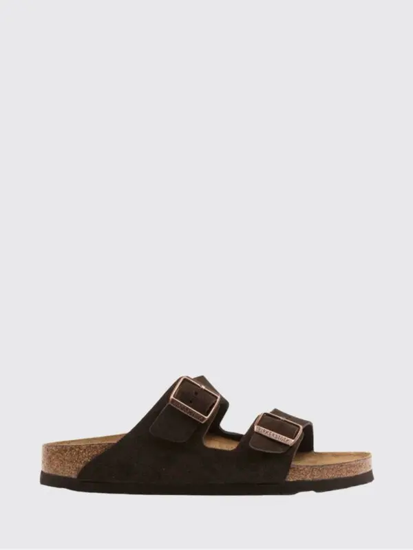 BIRKENSTOCK Arizona Suede Sandals With Adjustable Buckles - Coffee
