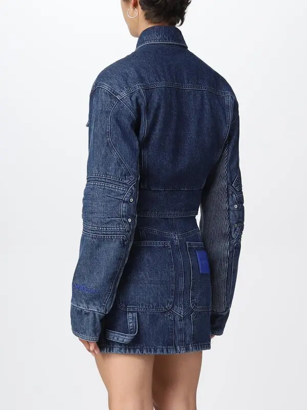 Off-White Denim Jacket With Cutout Detail