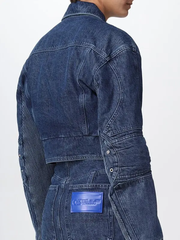 Off-White Denim Jacket With Cutout Detail