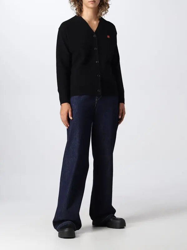 Kenzo Logo Detail Cardigan - Black