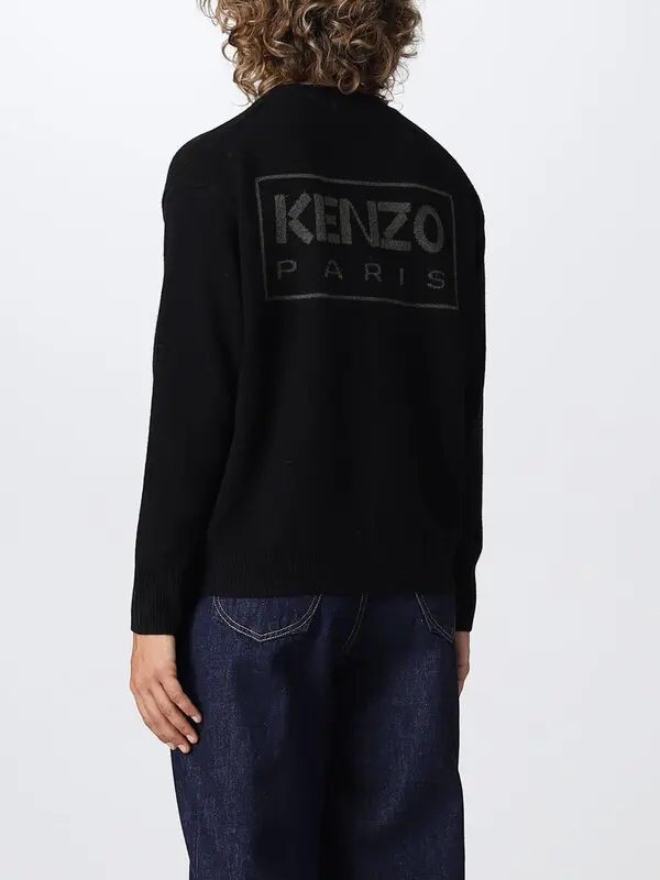 Kenzo Logo Detail Cardigan - Black