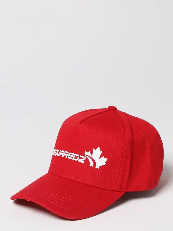 Dsquared2 Cotton Baseball Cap - Red