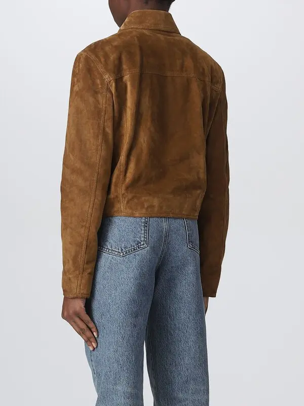 Saint Laurent Suede Jacket - Black | Editorialist