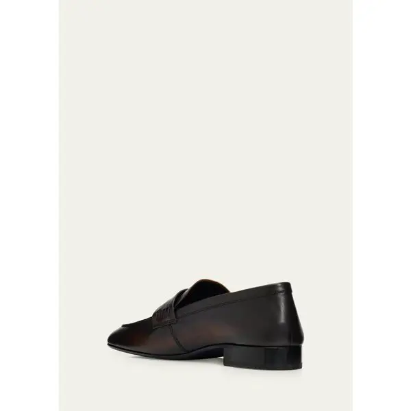 Dries Van Noten Leather Penny Loafers