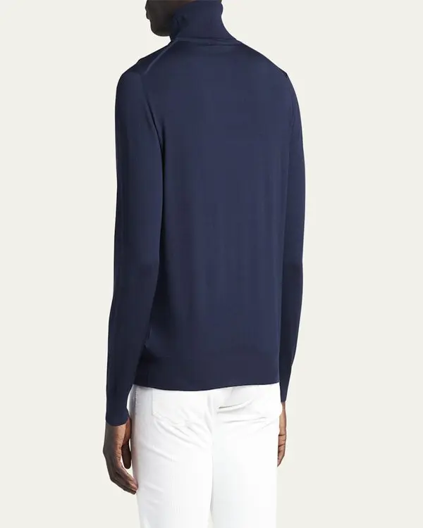 Kiton Wool Knit Turtleneck Sweater