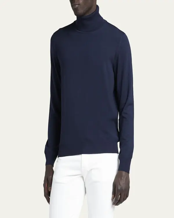 Kiton Wool Knit Turtleneck Sweater