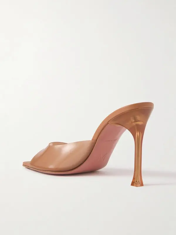 Amina Muaddi Alexa Pvc Mules - Neutrals