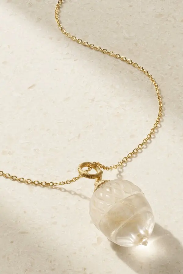 OLE LYNGGAARD COPENHAGEN Acorn Quartz Necklace - Gold